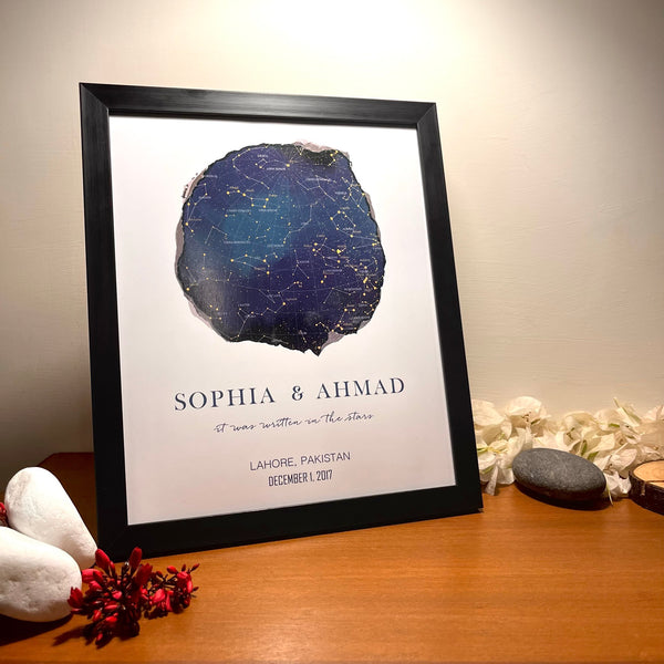 Vanilla Twilight Star Map Frame